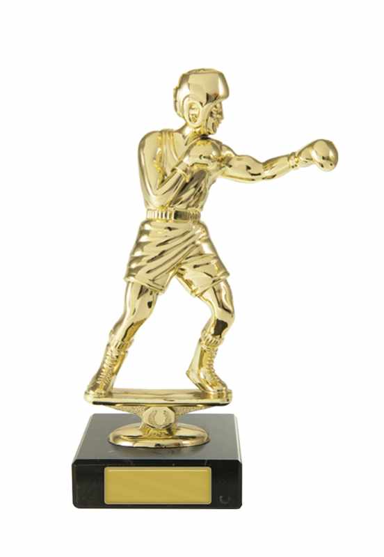 Boxing Figure on Base - Myers Badges and Win Trophies