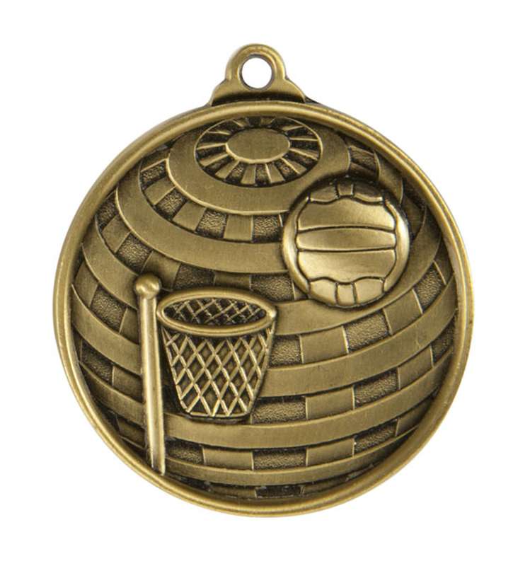 Global Medal-Netball - Myers Badges and Win Trophies