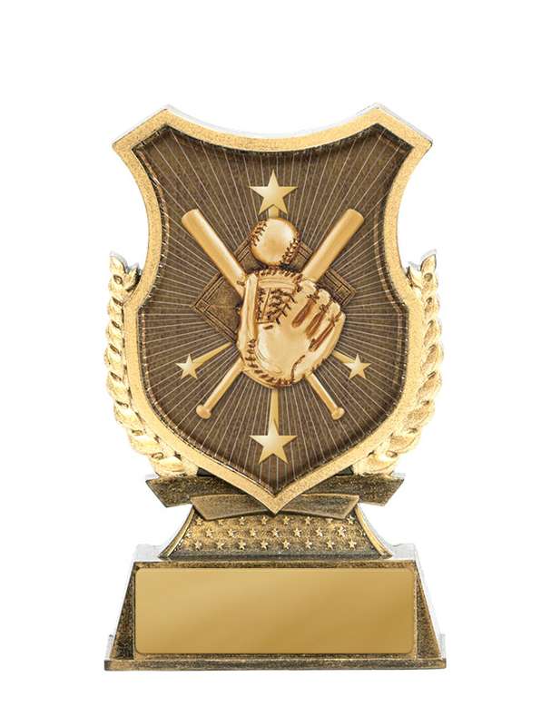 Shield Stand-Baseball - Myers Badges and Win Trophies